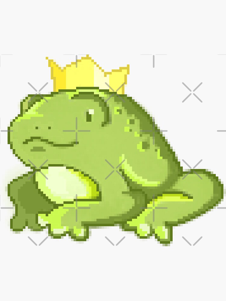 Pegatina «Rey rana Pixel Art» de KardieEverAfter | Redbubble