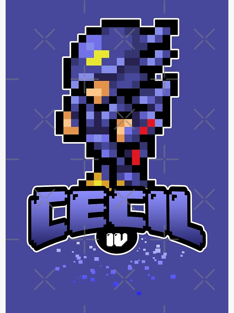 "Final Fantasy IV 4 - Cecil PIXEL SPRITE" Fotodruck von ZeWiss | Redbubble