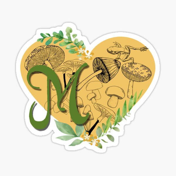 "Cottagecore Aesthetic Letter M Monogram " Sticker for Sale by ...