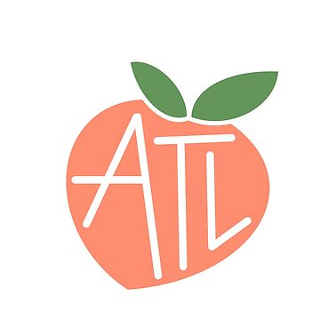 "atlanta georgia peach state sticker" Magnet for Sale by brightsuns ...