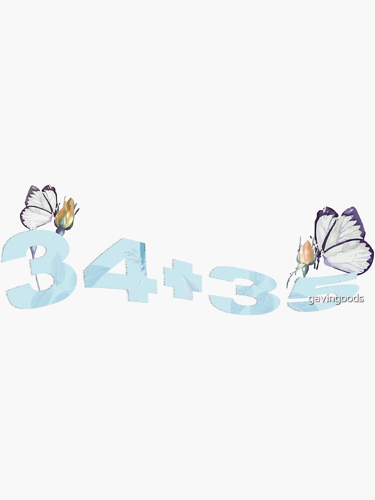 "34+35 sticker v2" Sticker for Sale by gavingoods | Redbubble