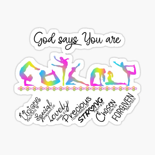 "God Says - Bible Verse Empowerment - Acro" Sticker by B4SMA-Kids ...