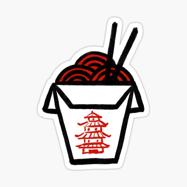 "Chinese Noodles" Sticker for Sale by natalyflare | Redbubble