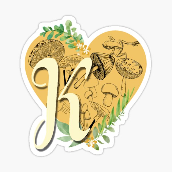 "Cottagecore Aesthetic Letter K Monogram " Sticker by kestrada2906 ...