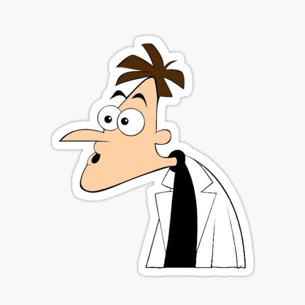 "dr doof" Sticker for Sale by anoushkabh | Redbubble