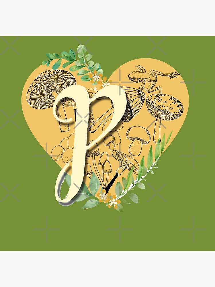 "Cottagecore Aesthetic Letter P Monogram " Poster for Sale by ...