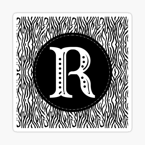 "Zebra Monogram Letter R" Sticker for Sale by MarkTees | Redbubble