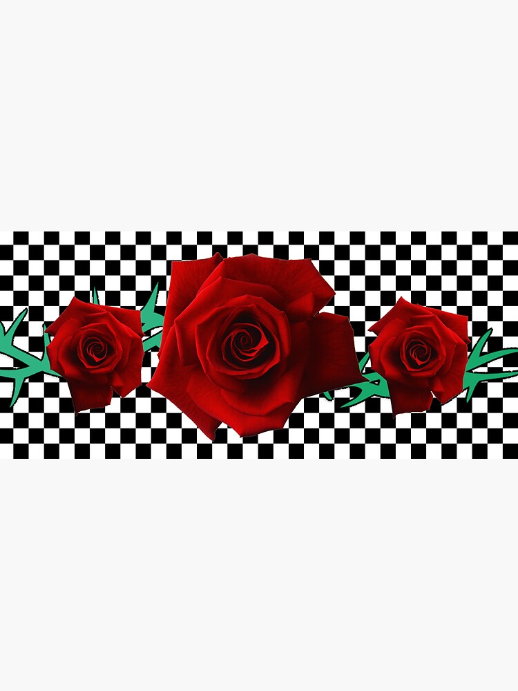 "Rose checker" Sticker for Sale by 109artdesigns | Redbubble