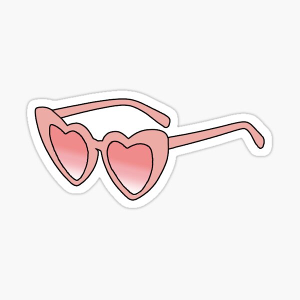"rose heart sunglasses" Sticker for Sale by designsyyy | Redbubble