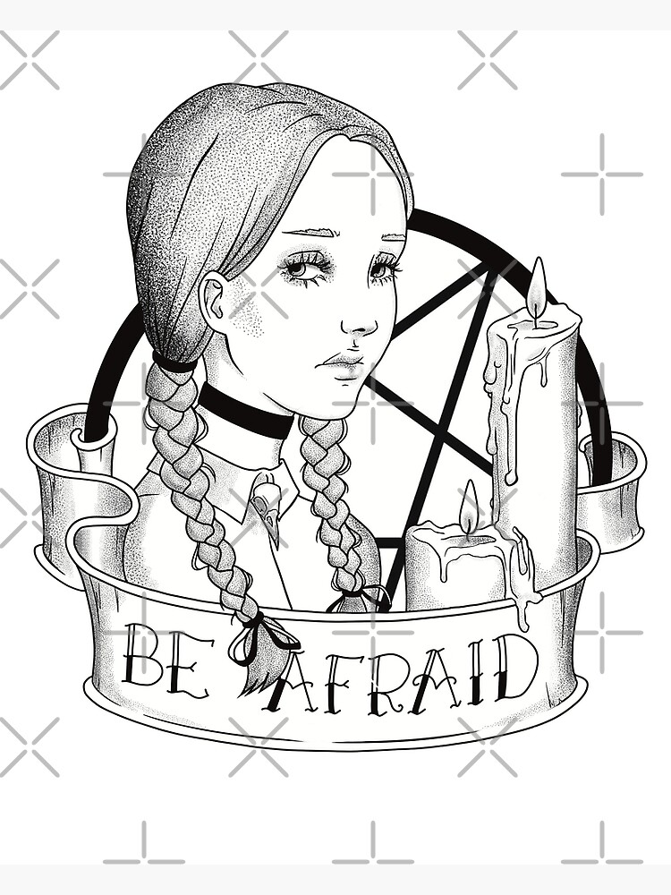 "Wednesday Addams "Be Afraid"" Poster for Sale by Alessandraelena ...