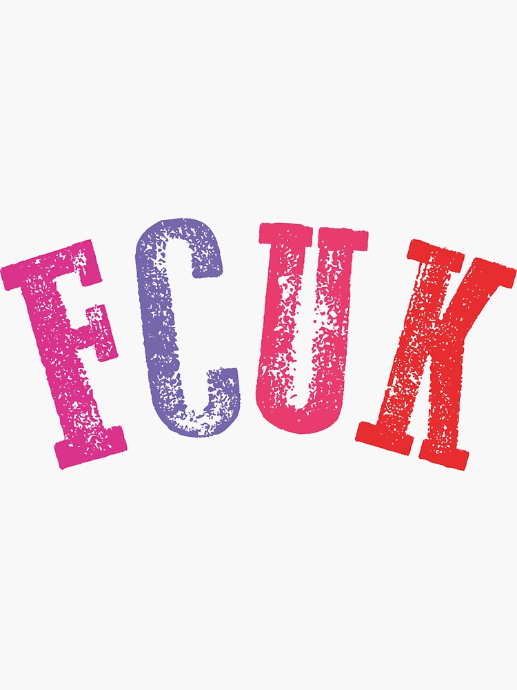 "FCUK" Sticker for Sale by stmpdwrld | Redbubble