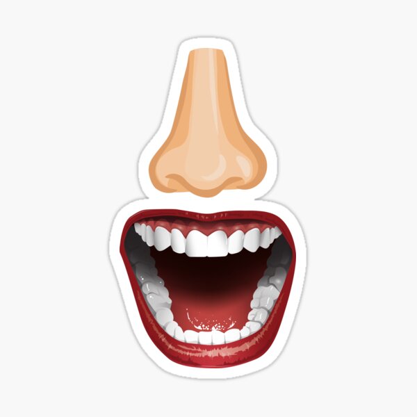 "Read my Lips - Open Wide Mouth Funny Art" Sticker for Sale by ...