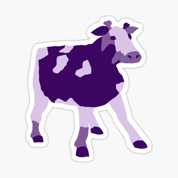"lavender polish cow" Sticker for Sale by TorpedoBubble | Redbubble