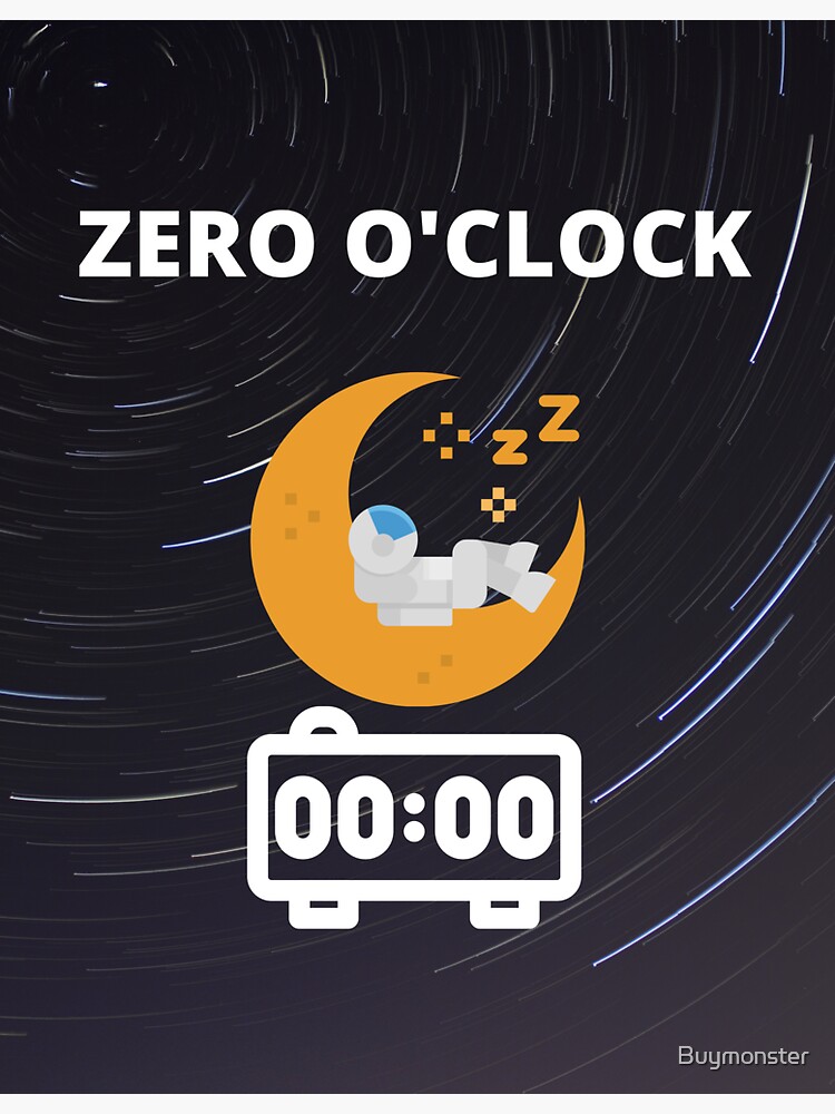 "ZERO O'CLOCK" Sticker for Sale by Buymonster | Redbubble
