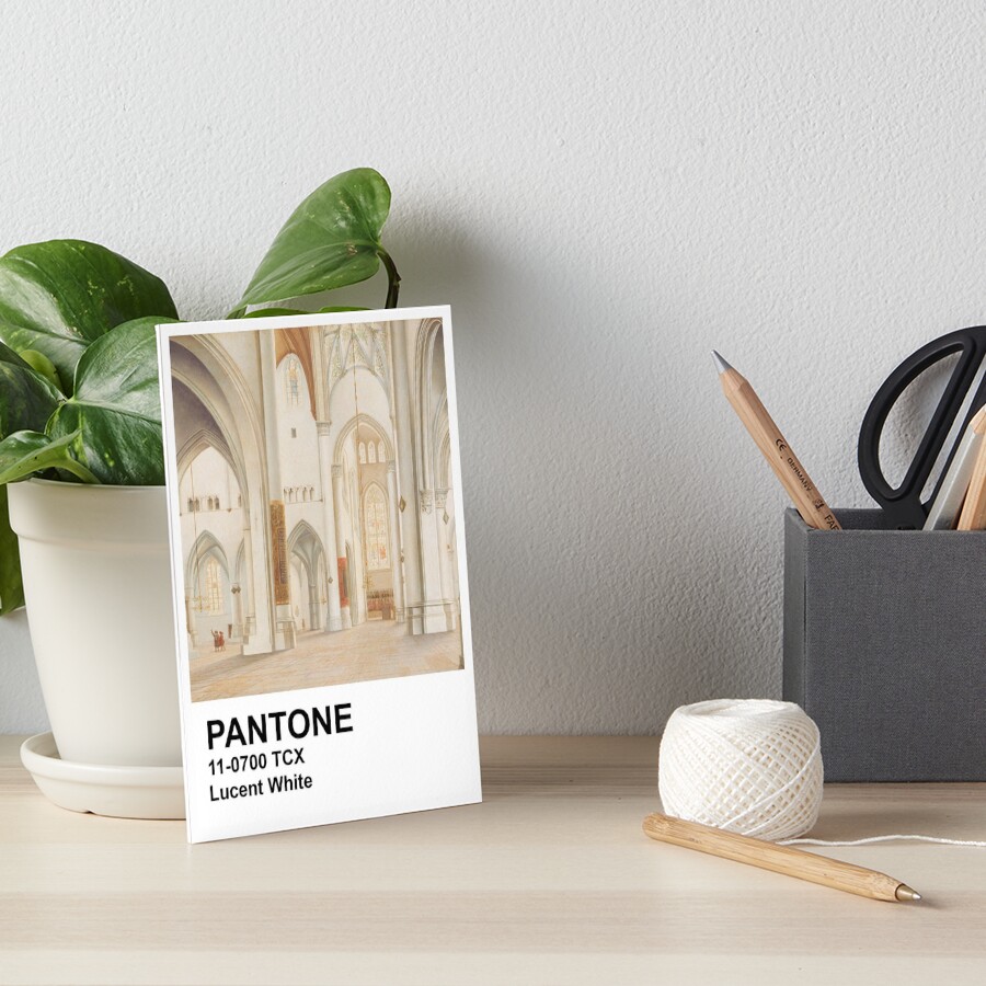 "Pantone Lucent White Color Swatch" Art Board Print by PeripheralWorld ...