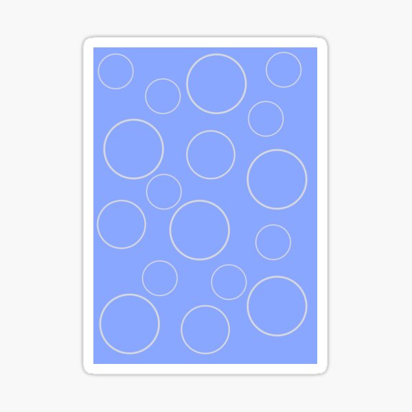 "Blue circle bubbles" Sticker for Sale by AJSkinnerPrints | Redbubble