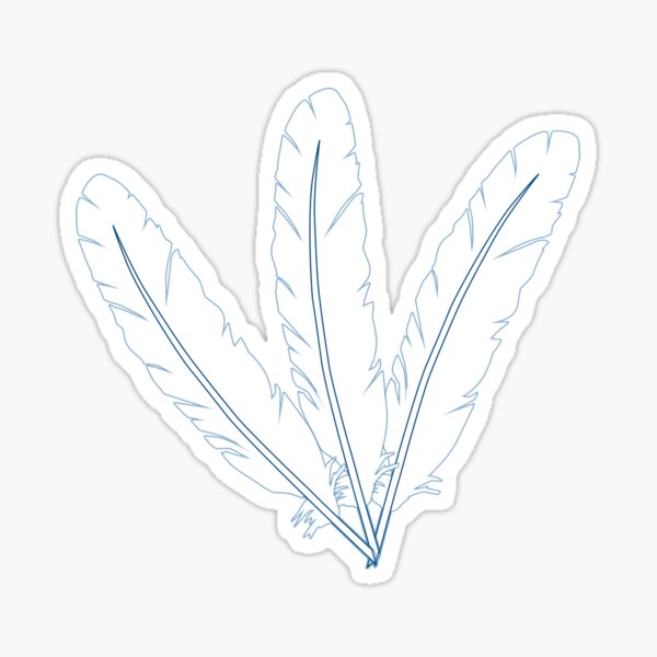 "Three White Feathers" Sticker for Sale by EurekaRoad | Redbubble