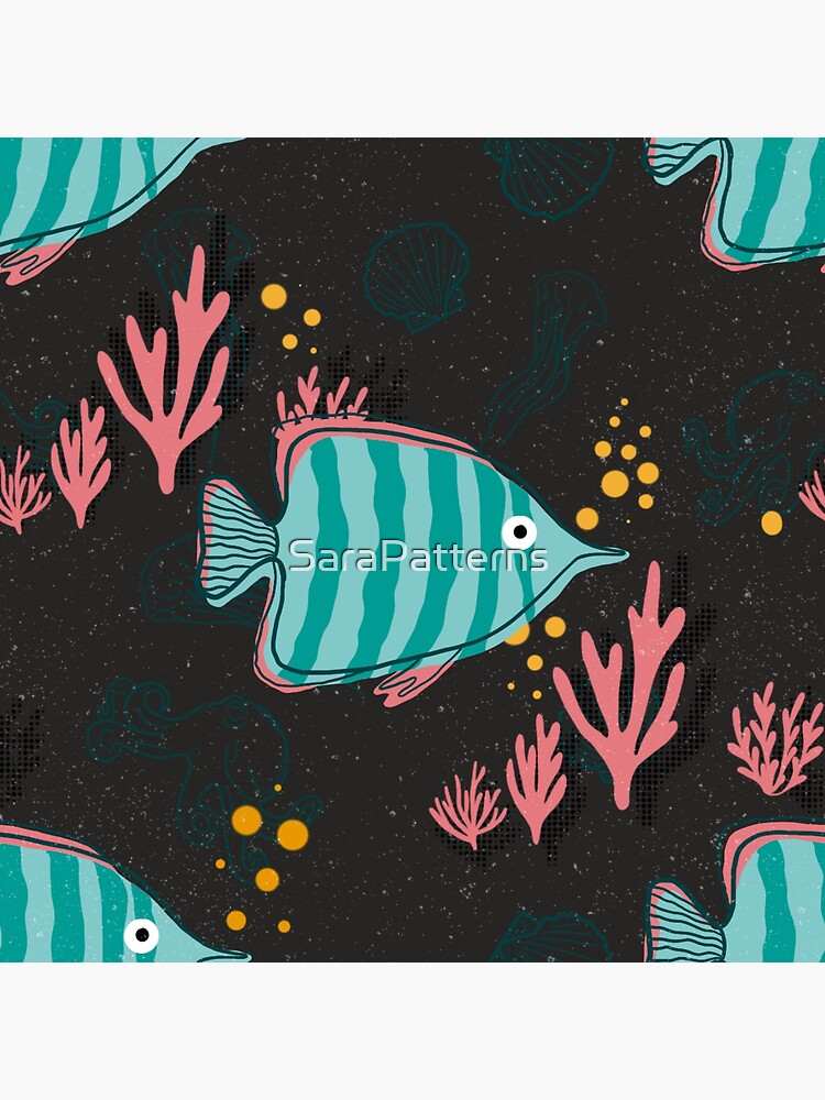 "Fish glu glu" Sticker for Sale by SaraPatterns | Redbubble