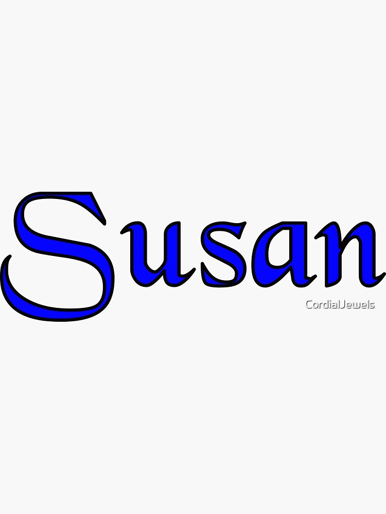 "Named Susan" Sticker for Sale by CordialJewels | Redbubble