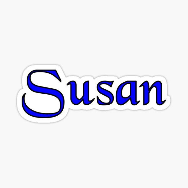 "Named Susan" Sticker for Sale by CordialJewels | Redbubble
