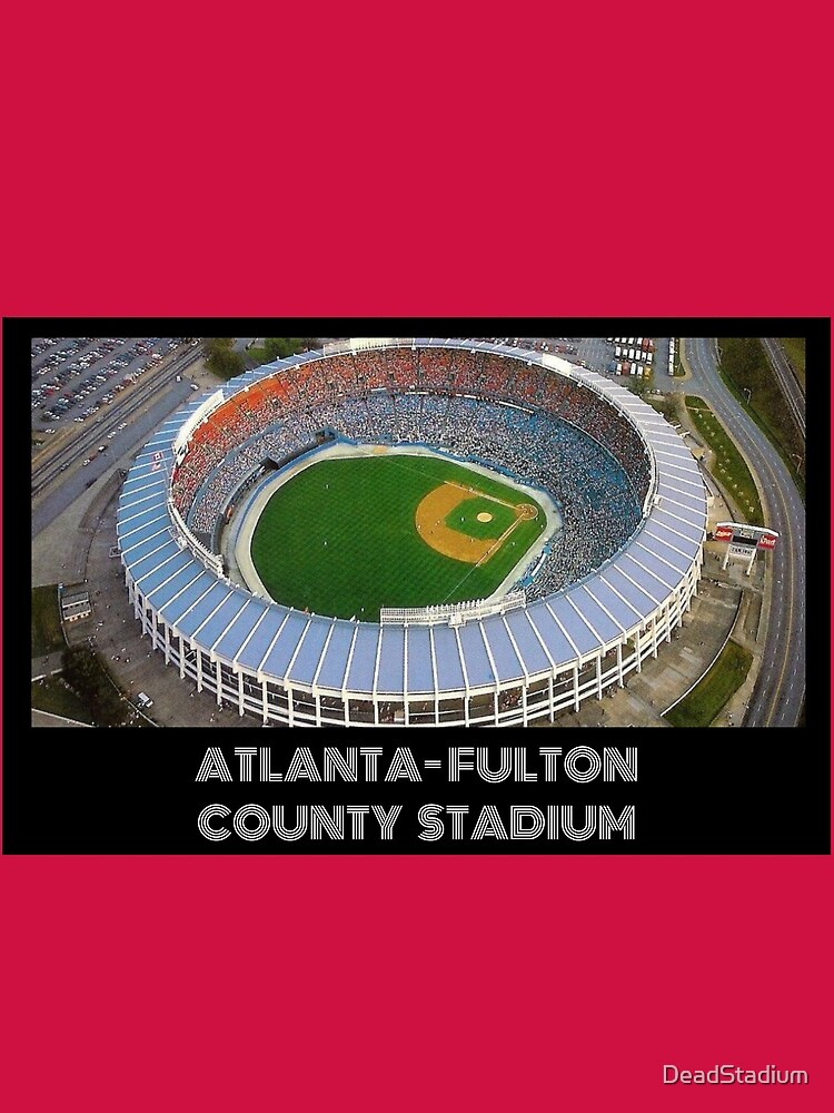 "Atlanta-Fulton County Stadium- Brave's Scarlet" Drawstring Bag for ...