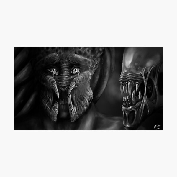 "Alien vs. Predator Crying Yautja and Xenomorph Alien - Scifi, science ...