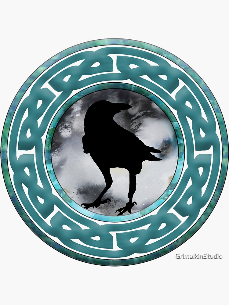 "Celtic Crow" Sticker for Sale by GrimalkinStudio | Redbubble