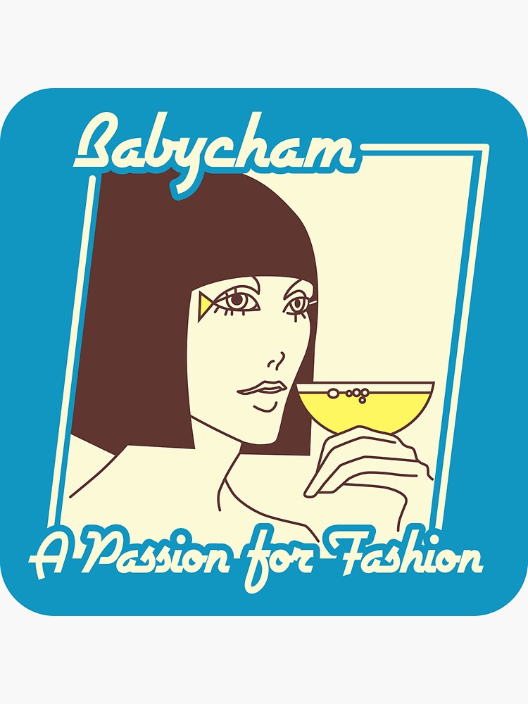 "Babycham - A Passion for Fashion" Sticker for Sale by DISORDERLDN | Redbubble