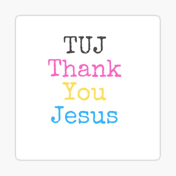 "Thank you Jesus T-shirt Designs" Sticker for Sale by obeyinstruction ...
