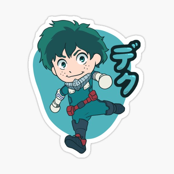 "Mini Deku Anime Chibi" Sticker by imnotchloe | Redbubble