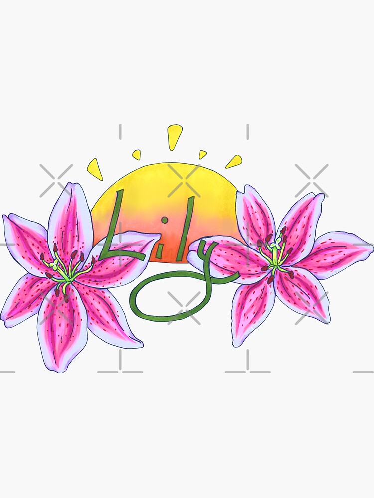 "Lily Name Art" Sticker for Sale by AvalonUnmuzzled | Redbubble