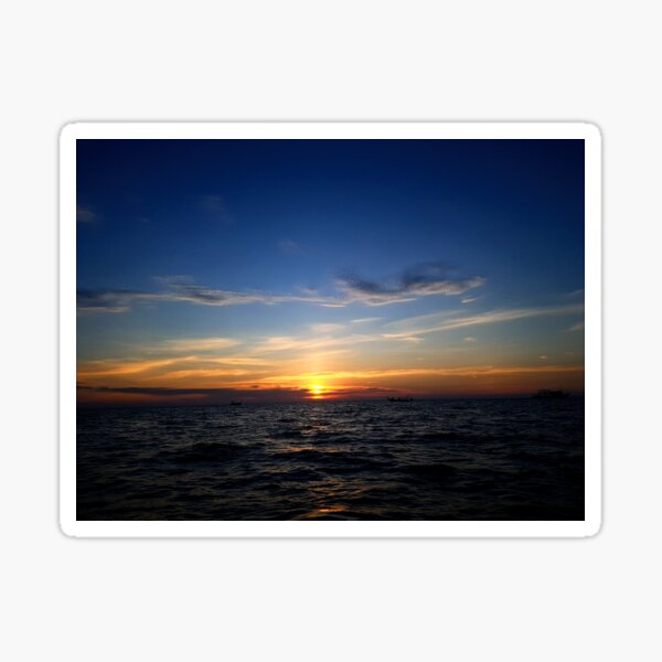 "Ocean Sunset" Sticker for Sale by Elzibubb | Redbubble