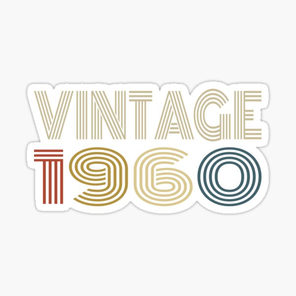 "60th Birthday Gift Vintage 1960, 60 Years Old, Men Women Retro ...