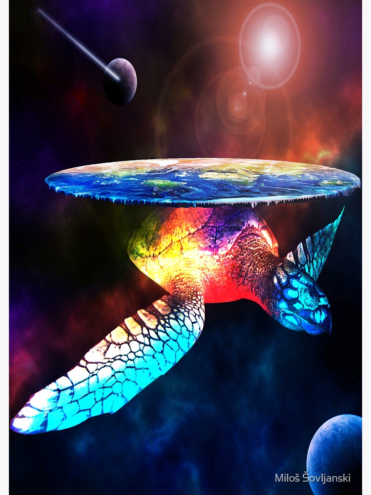 "Flat Earth Turtle " Sticker for Sale by bouboupowa | Redbubble