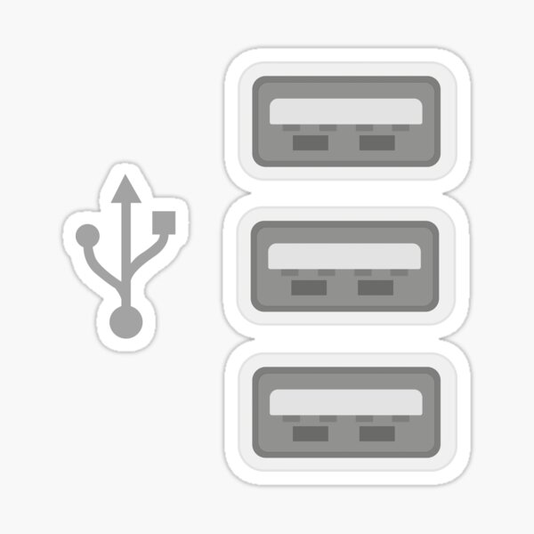 "USB Port" Sticker for Sale by eadingtonanne | Redbubble