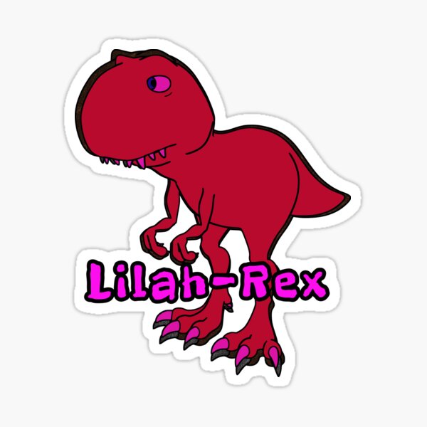 "Lilah-Rex Dinosaur" Sticker by Willyboy16 | Redbubble