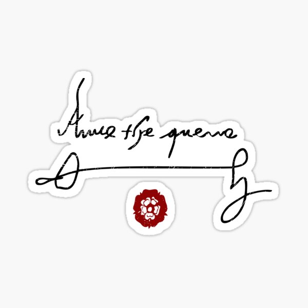 "Anne Boleyn Signature Design" Sticker for Sale by AnalogDesigns ...