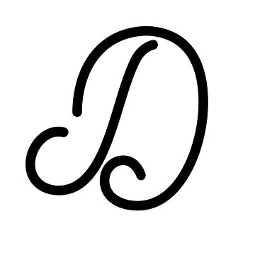 "Cursive D" Sticker for Sale by Jose234 | Redbubble