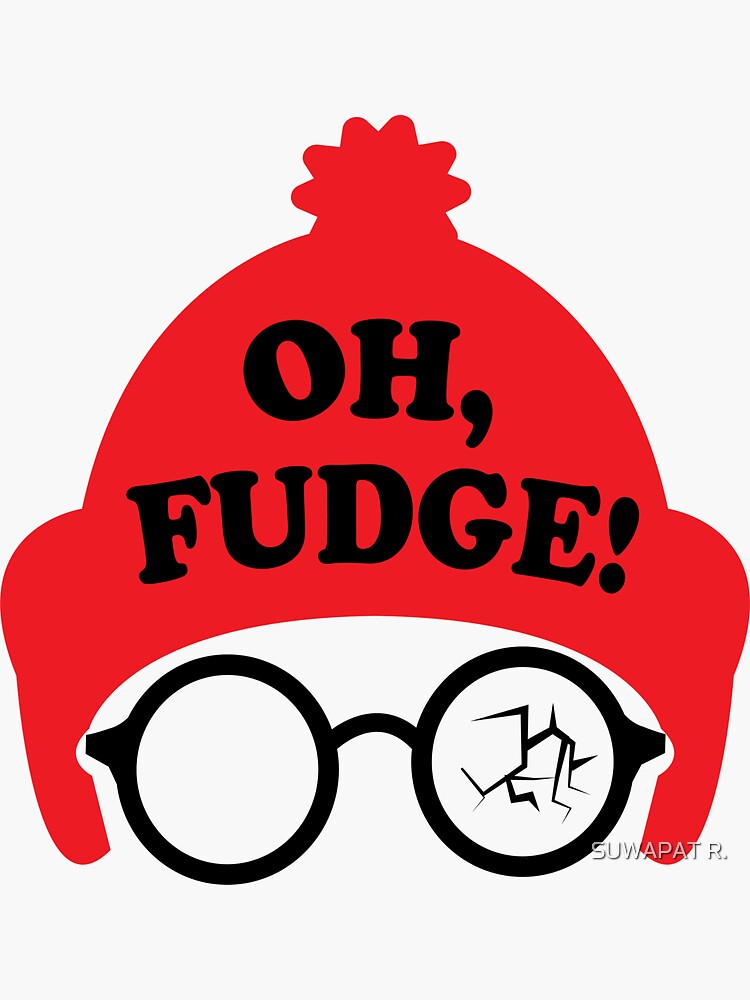 "OH, FUDGE!" Sticker for Sale by naowsuwapat | Redbubble