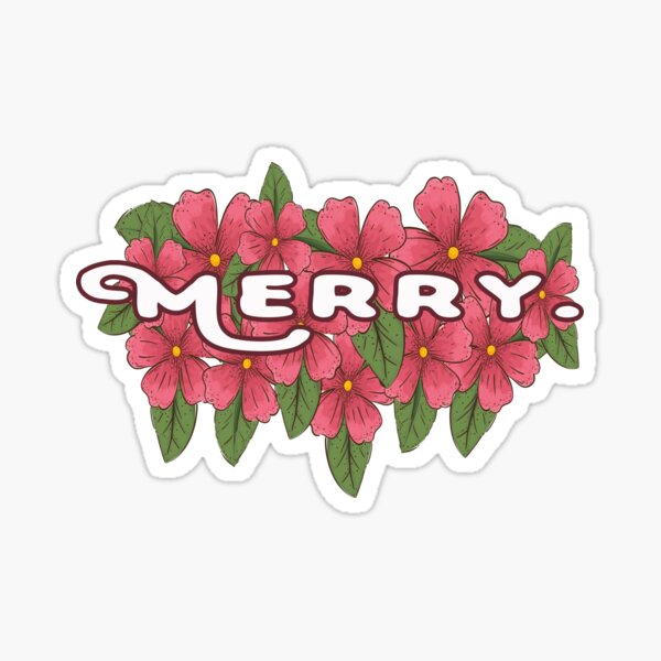 "Merry Sticker, Merry Christmas Sticker, Christmas Sticker, Gift for ...