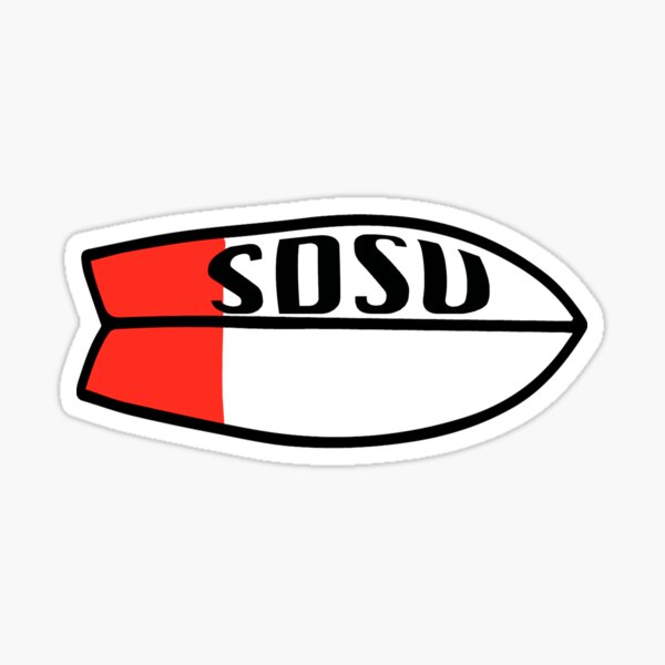 "SDSU surf board" Sticker for Sale by mlzizic01 | Redbubble