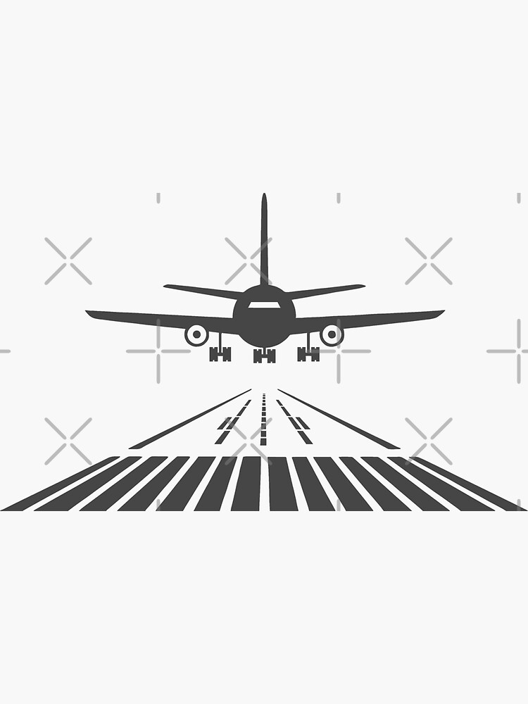 "Airplane Taking Off Runway" Sticker for Sale by aviationteees | Redbubble