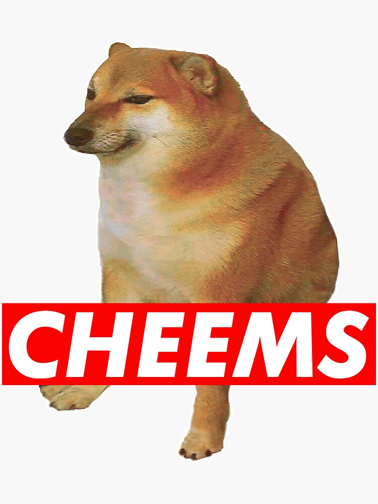 Pegatina for Sale con la obra «Cheems Doge» de VladaWhat | Redbubble