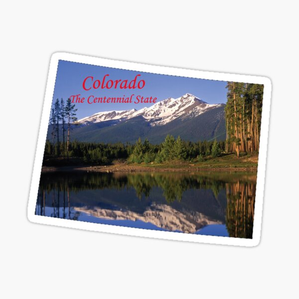 "Colorado Map with State Nickname: The Centennial State" Sticker by ...