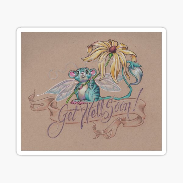 "Get Well Soon" Sticker for Sale by justteejay | Redbubble