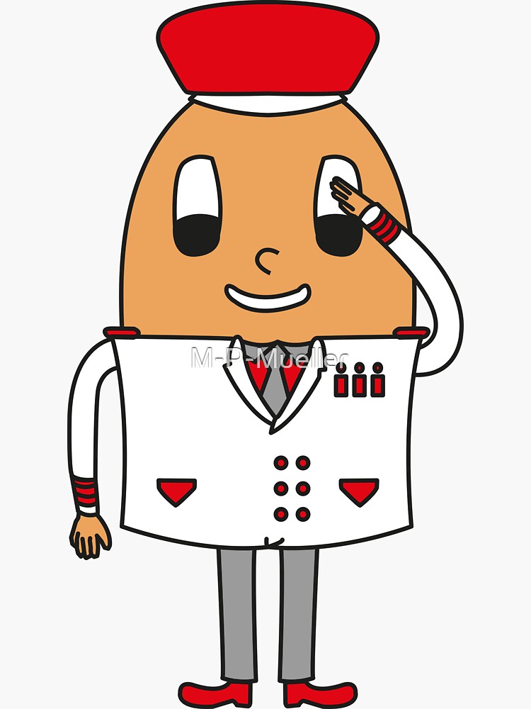 "Ship-Captain Egg" Sticker by M-P-Mueller | Redbubble