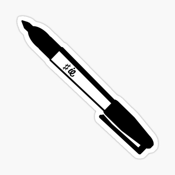 "sharpie permanent marker" Sticker for Sale by WhoNoOneKnows | Redbubble