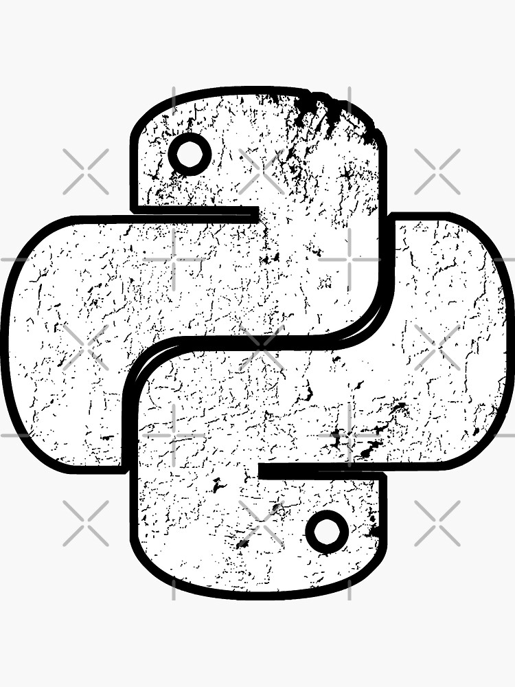 Pegatina «Logotipo de Python angustiado para ingenieros y ...