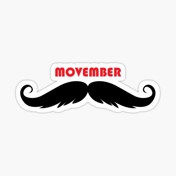 "Movember" Sticker by RubabFirdous | Redbubble