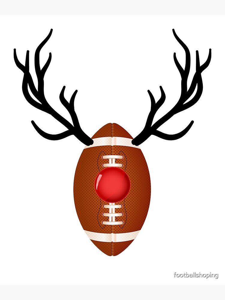 "Rudolph Football Ball" Poster for Sale by footballshoping | Redbubble